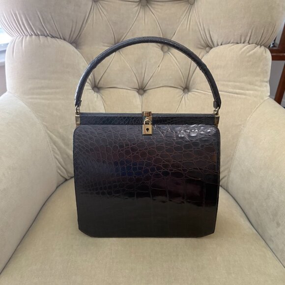 Bellestone | Bags | Vtg Auth Bellestone Genuine Alligator Circa 96s Top ...